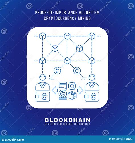 Blockchain Distributed Ledger Technology Illustration Cartoondealer