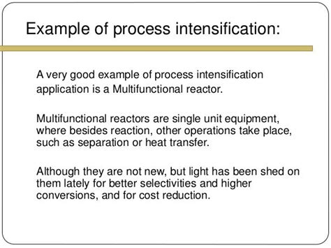 Process Intensification