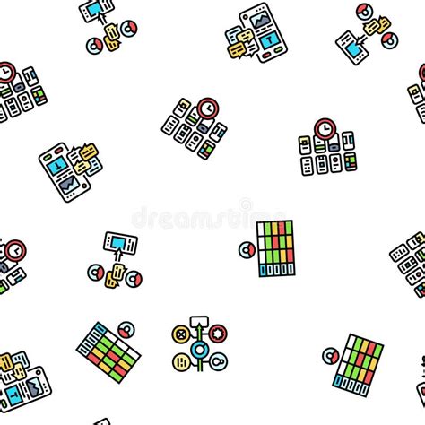 Ui Ux Digital Develop Code App Seamless Pattern Vector Stock Illustration Illustration Of Tool
