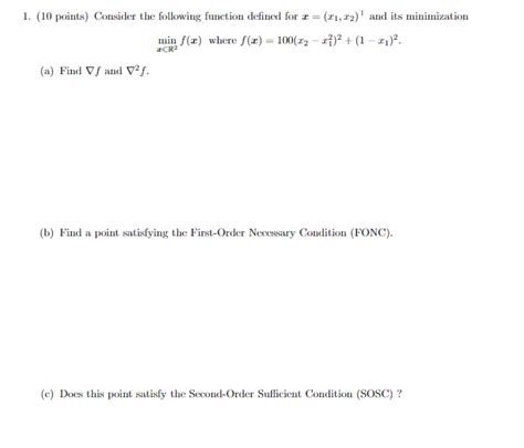 Solved Points Consider The Following Function Chegg