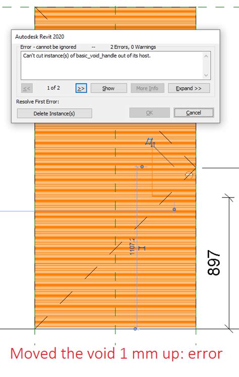 Void Error Cant Cut Out Of Its Host Autodesk Community