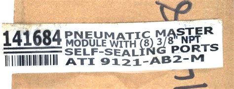 New Ati 9121 Ab2 M Pneumatic Master Module 1129vga005 9121ab2m Ebay