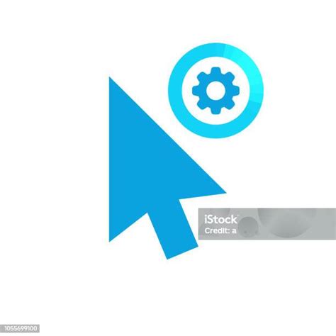 Click Vector Icon Cursor Symbol With Settings Sign Cursor Arrow Icon