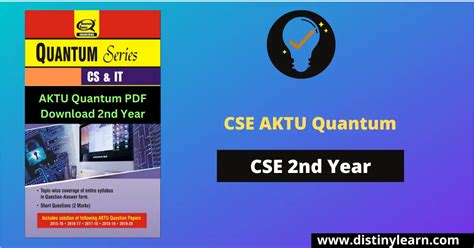 [cse] all aktu quantum free pdf download for b tech 2nd year distiny