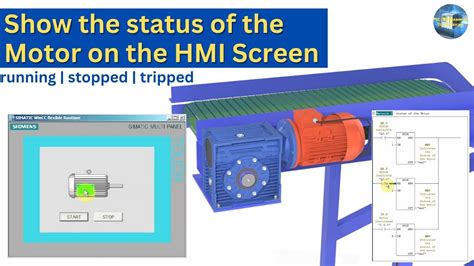 Show Motor Status On Hmi Screen Running Stopped Tripped Ladder Logic Programming