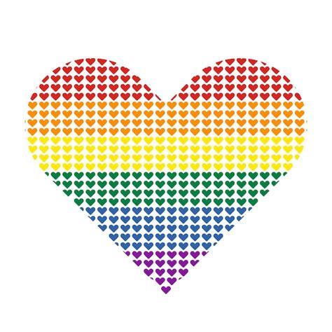 Premium Vector Pride Flag Heart Shape Icon With Heart Pattern Inside