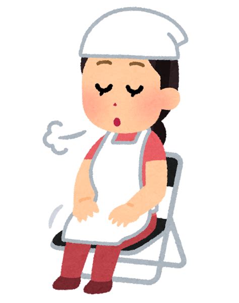 バイト中に休憩をする人のイラスト（女性） かわいいフリー素材集 いらすとや