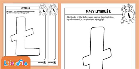 Literuś Ł Dekorowanie Literki Ł Praca Plastyczna