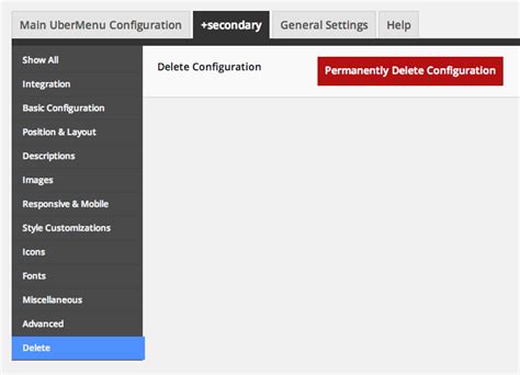 multiple configurations ubermenu 3 knowledgebase