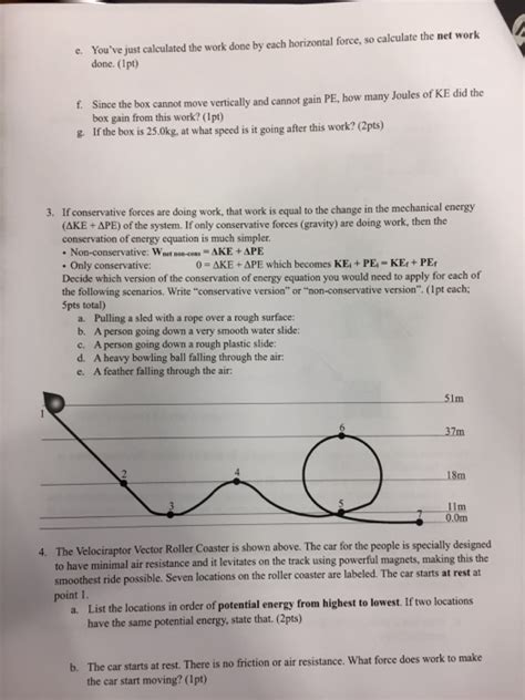 Solved Calculate The Work Done By The Forces In The