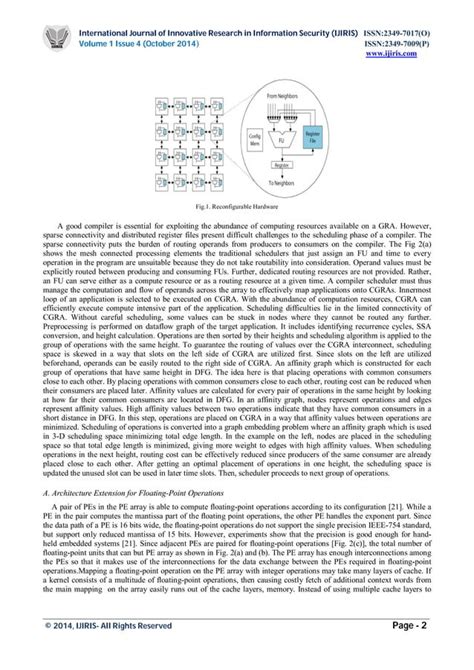 Coarse Grain Reconfigurable Floating Point Unit Pdf