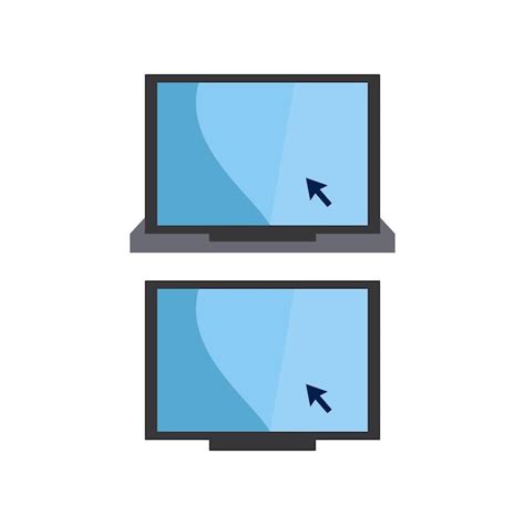 Premium Vector Realistic Computer Monitor Lcd Screen Vector Design With Mouse Clicking Cursor Sign