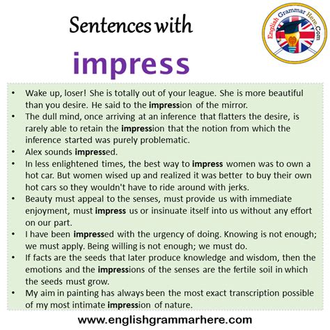 Sentences With Impress Impress In A Sentence In English Sentences For Impress English