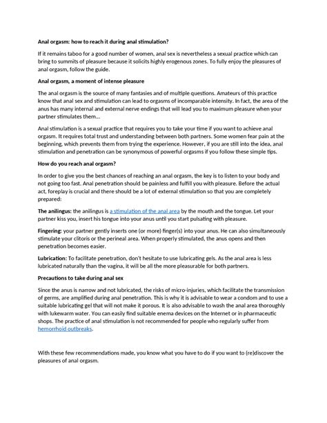 Can A Woman Have An Anal Orgasm Online