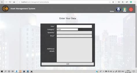 Asset Management System Project In Php With Source Code And Report