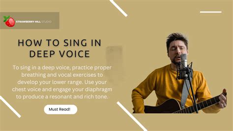 From High Pitch To Low Notes A Guide On How To Sing In Deep Voice