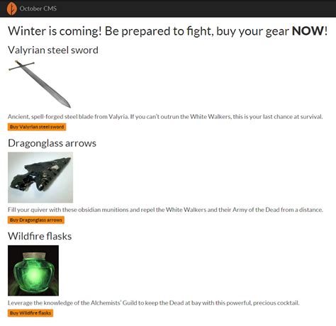 October Cms E Commerce Store Tutorial Snipcart