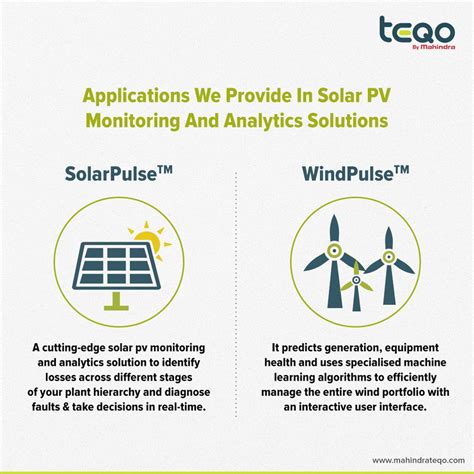 Solarpulse And Windpulse Are The Applications That Mahindra Teqo Provides In Solar Pv Monitoring