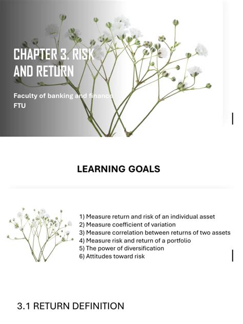 ChƯƠng 3 Risk And Return Part 1 Và Part 2 G I L P Final Version Pdf