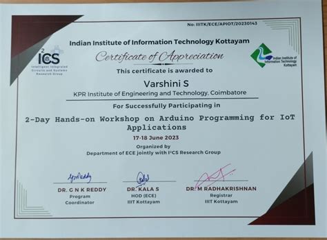 Varshini Sivakumar On Linkedin I Am Excited To Share With You All That I Had An Opportunity To