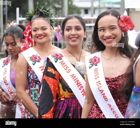 Suva 7th Sep 2024 People Participate In A Float Parade In