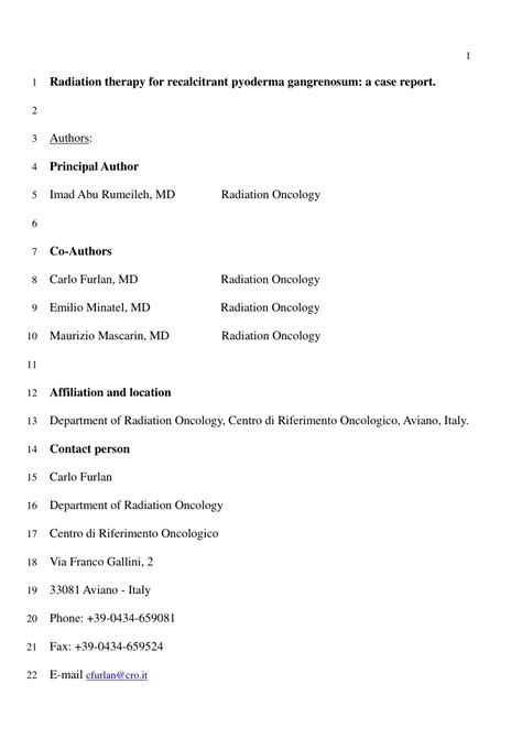 Pdf Radiation Therapy For Recalcitrant Pyoderma Gangrenosum Pdf Radiation Therapy For Recalcitrant Pyoderma Gangrenosum