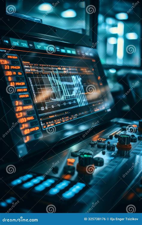 cnc machine control panel with intricate data and graph displays showcasing process complexity