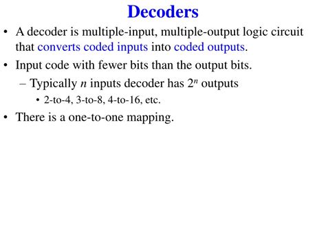Ppt Decoders Powerpoint Presentation Free Download Id5945729