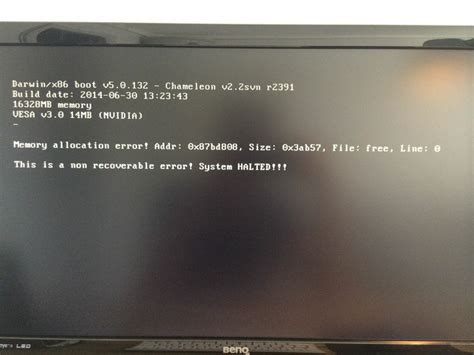 Nvram Is Causing Memory Allocation Error Osx86 1010 Yosemite