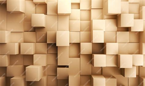 Premium Ai Image Abstract Background Or Wallpaper With Beige Color 3d Cube Patterns