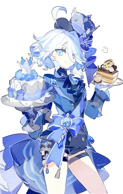 𓏲 ๋࣭ ࣪‧₊ 🌊📖 Furina Birthday Furina Genshin Reference Furina Genshin
