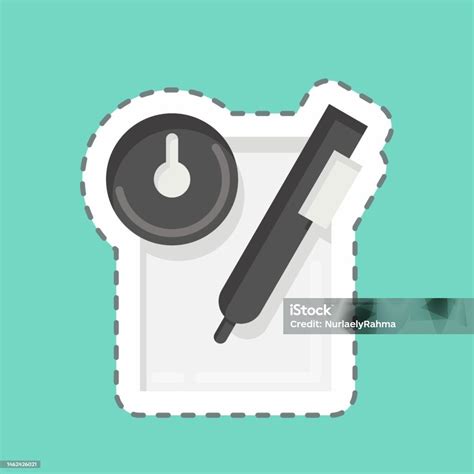 스티커 라인 컷 퀴즈 교육 기호와 관련이 있습니다 심플한 디자인 편집 가능 간단한 그림 가상현실에 대한 스톡 벡터 아트 및 기타 이미지 Istock