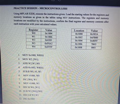 Practice Session Microcontrollers Using Mplab Xide