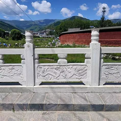 河边石栏杆尺寸设计及河道石护栏规格样式