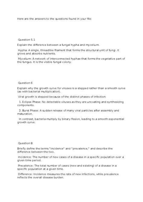 Common Exam Question Answers Here Are The Answers To The Questions Found In Your File