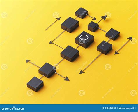 Network Flowchart Symbol Vector Diagram For Technology And Business Planning Royalty Free Stock