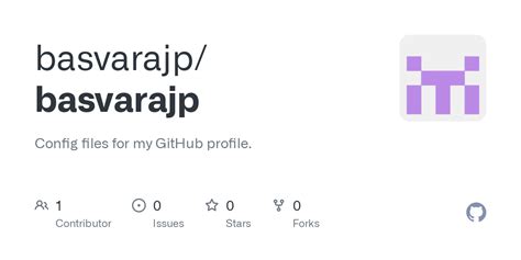 Github Basvarajp Basvarajp Config Files For My Github Profile
