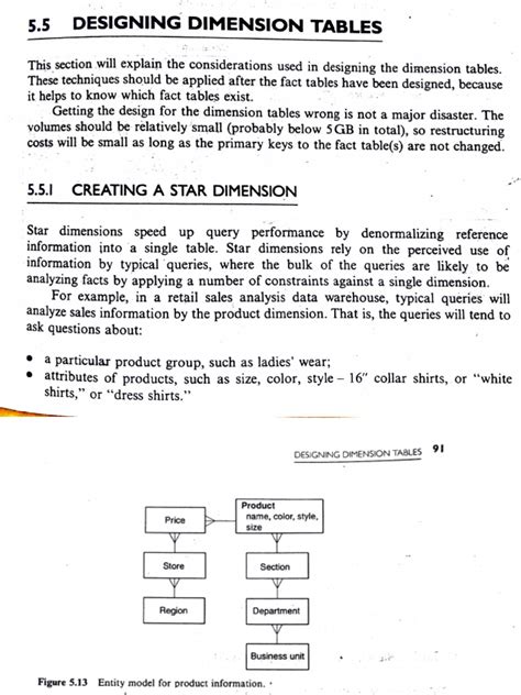 Designing Dimension Tables Pdf Information Databases