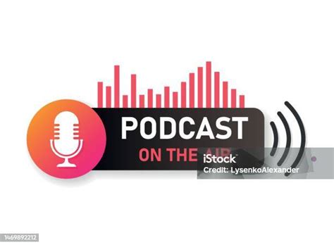 플랫 스타일의 팟캐스트 마이크 아이콘입니다 격리된 배경에 있는 오디오 인터뷰 벡터 삽화 스튜디오 스피커 사인 비즈니스 개념 Dj