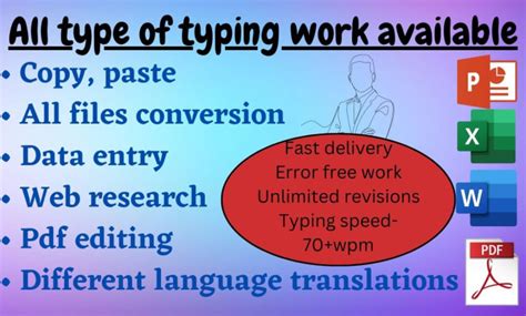 Do Fast And Error Free Typingpdf Conversionlanguage Translation By Rohitsindwani Fiverr