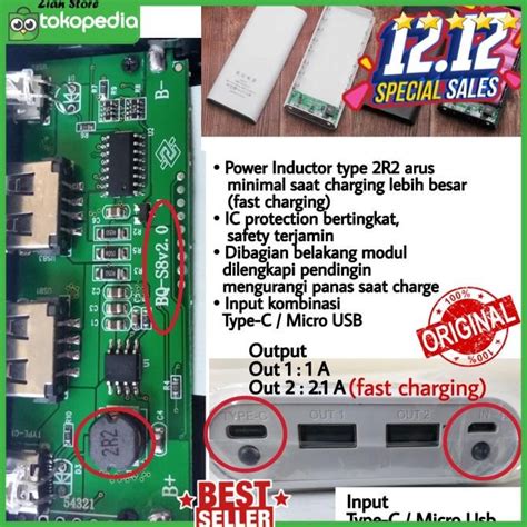 Jual Modul Mesin Case Power Bank Powerbank Usb Type C 2 Output Lcd 8x18650 Shopee Indonesia
