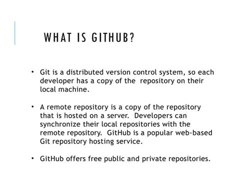 Introduction To Github Slideshare Pptx