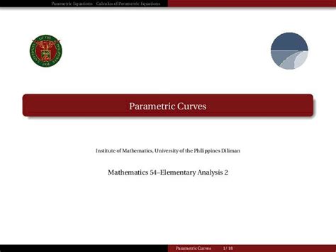 Pdf Math 54 Lecture 8 Parametric Equations Dokumen Tips