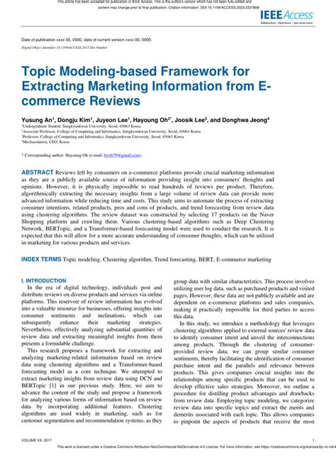 Pdf Topic Modeling Based Framework For Extracting Marketing