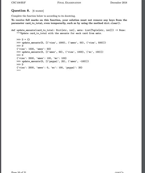 Solved Question MARKs Complete The Function Below To Chegg