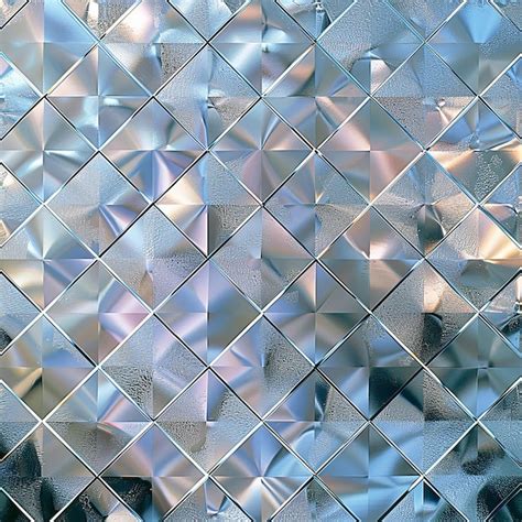 Geometric Glass Pattern With Reflective Surface Premium Ai Generated Image