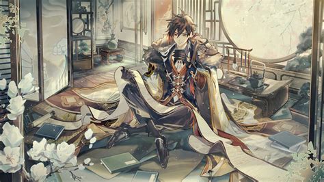 Zhongli Genshin Impact 4k 7840h Wallpaper Pc Desktop