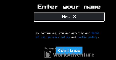 Can Not Click On Continue · Issue 2160 · Workadventureworkadventure