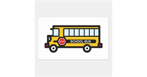 School Bus Rectangular Sticker Zazzle