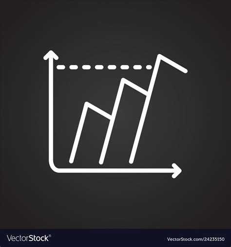 Graph Line Icon On Background For Graphic And Web Vector Image